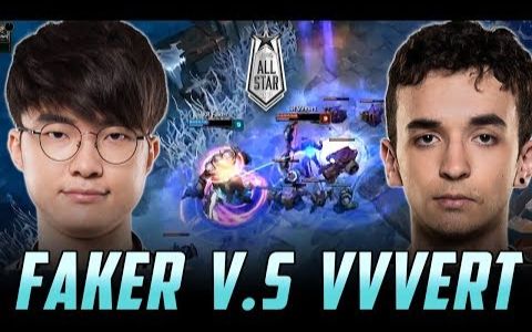 Faker vs Vvvert Faker農兵流狗頭！ 1V1中路單挑賽 2017 Riot全明星賽 Day1_哔哩哔哩_bilibili