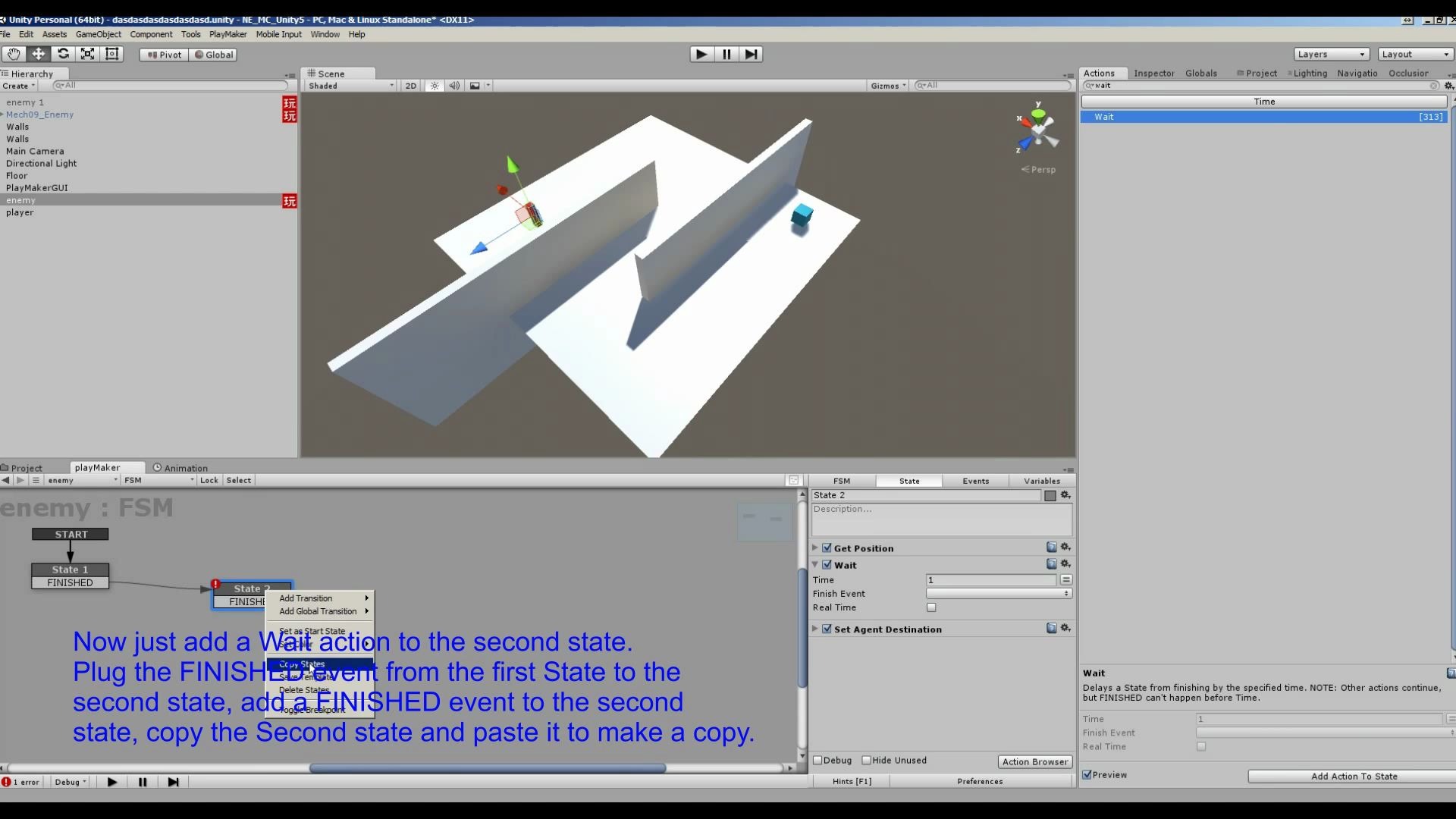 unity playmaker AI自动寻路功能_哔哩哔哩_bilibili