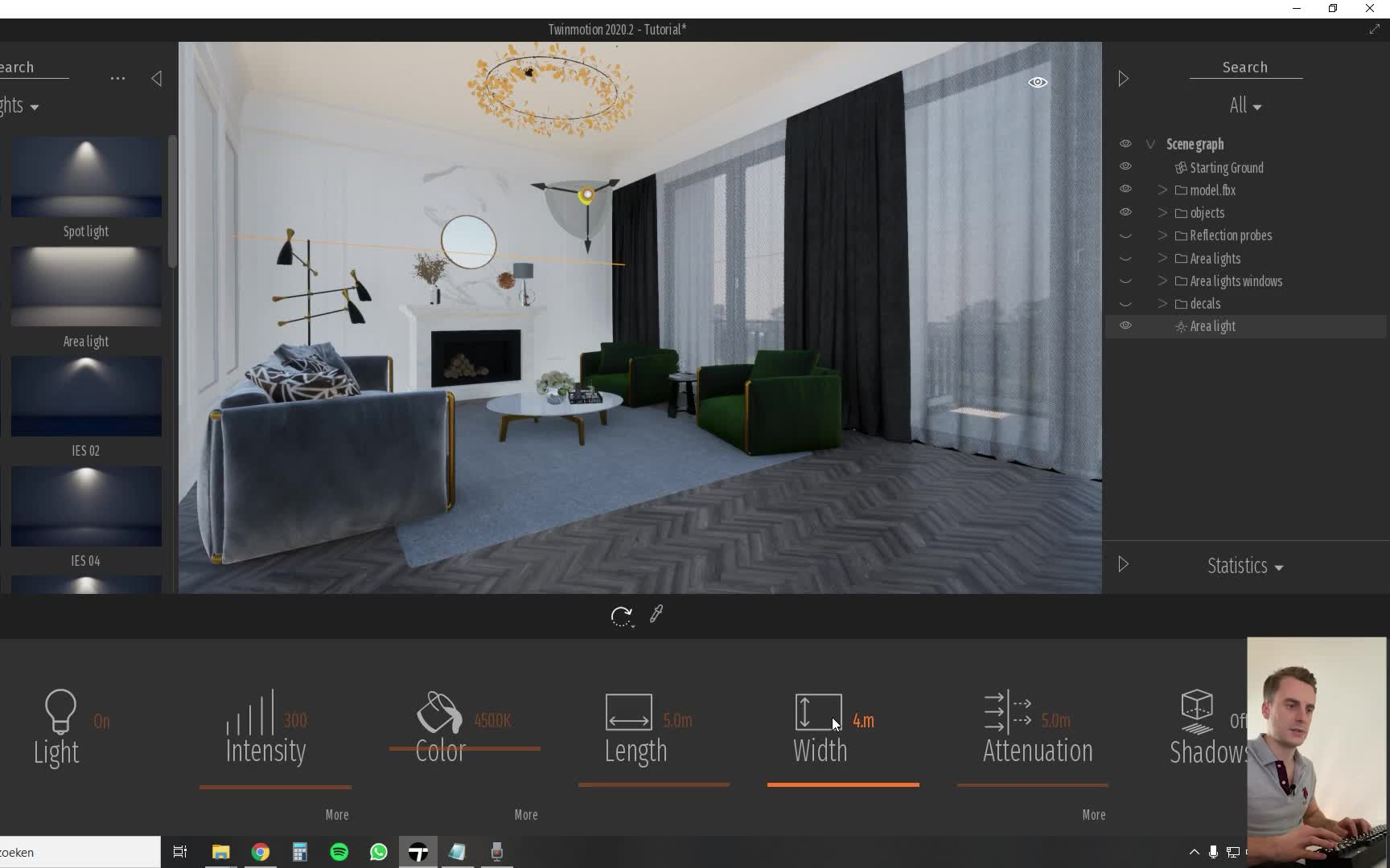 Twinmotion 2020 - 室内照明教程[区域灯，阴影贴花和反射探头]_哔哩哔哩_bilibili