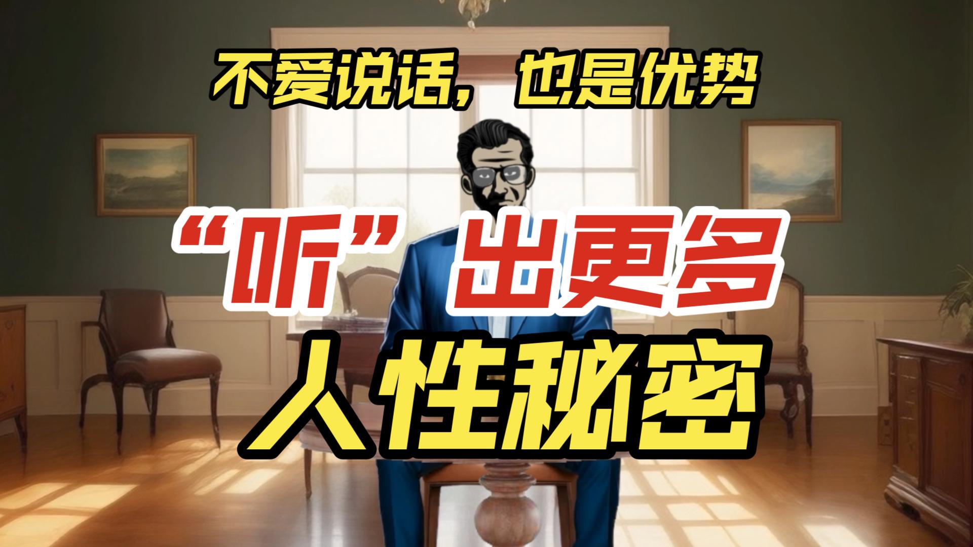 不擅长说话也没关系，好好”听“，你会发生更多人性的秘密-葆二爺的读心术-葆二爺的读心术-哔哩哔哩视频