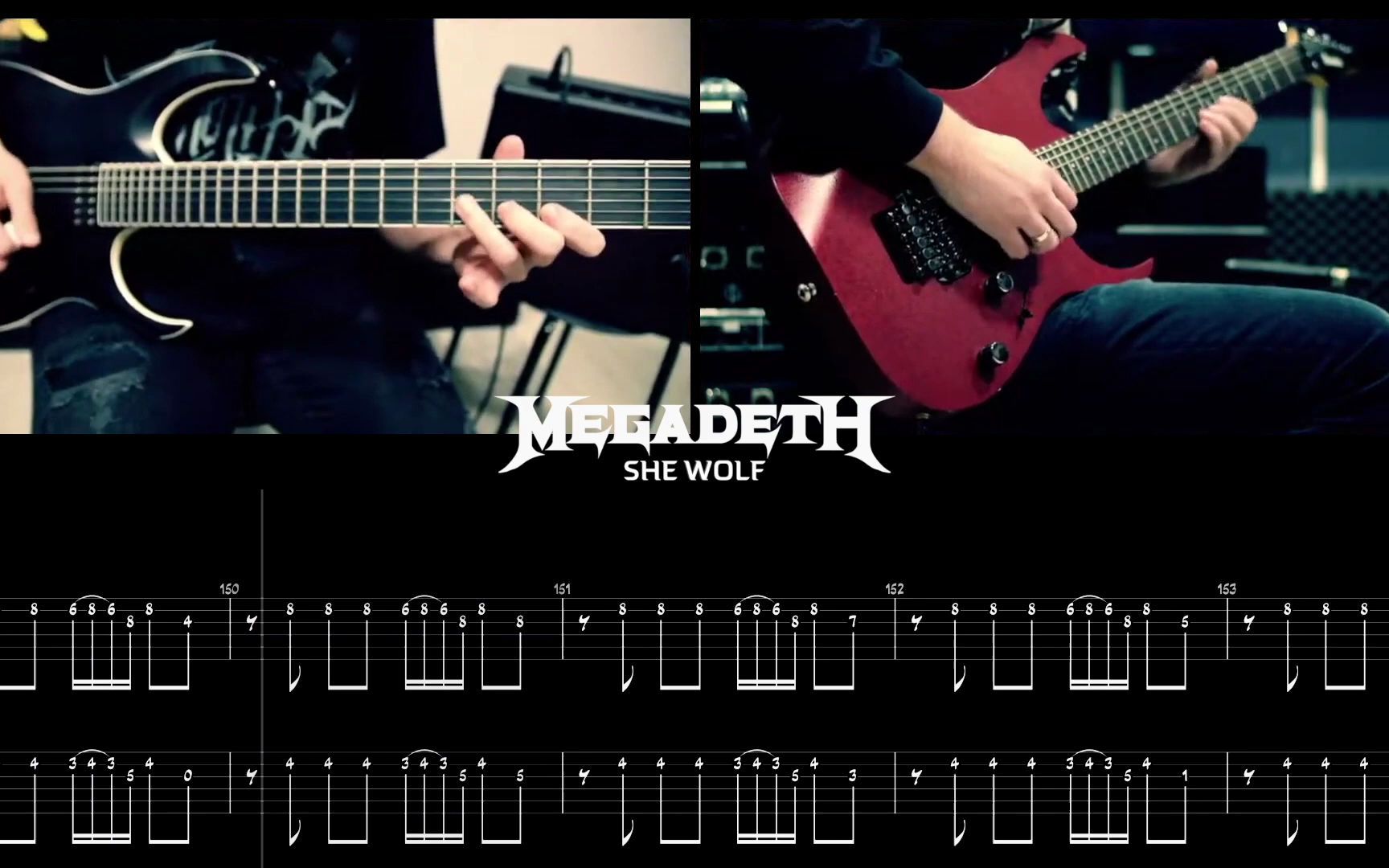 MEGADETH - She Wolf [GUITAR COVER + TAB]_哔哩哔哩_bilibili