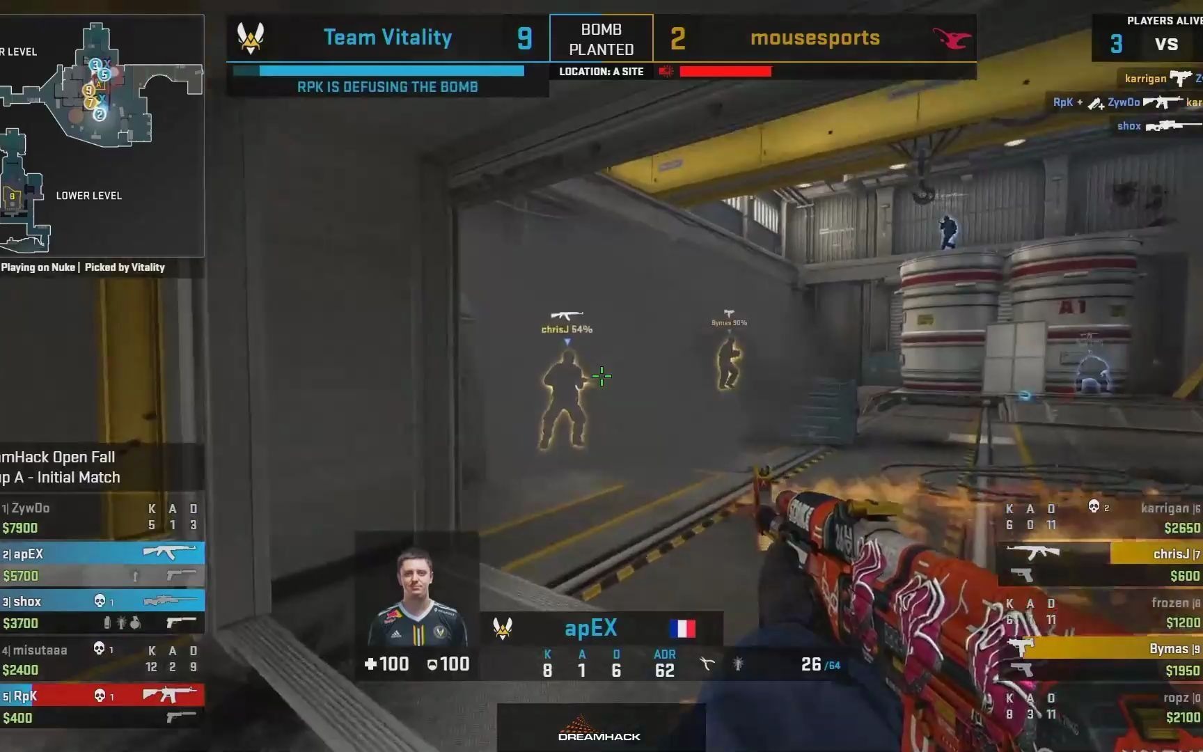 DreamHack Vitality vs Mousesports 高光集锦 | CSGO HIGHLIGHTS - 视频下载 Video Downloader