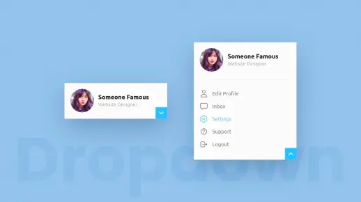 使用HTML、CSS和JavaScript的下拉菜单_哔哩哔哩_bilibili