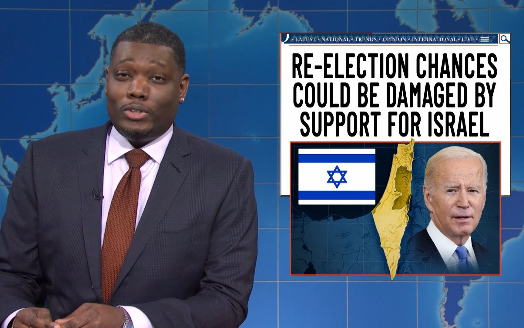 支持以色列？你比以色列还大六岁！喜剧主持锐评拜登 美国名人笑话 SNL S49E05-Kofy电子功德-Kofy电子功德-哔哩哔哩视频