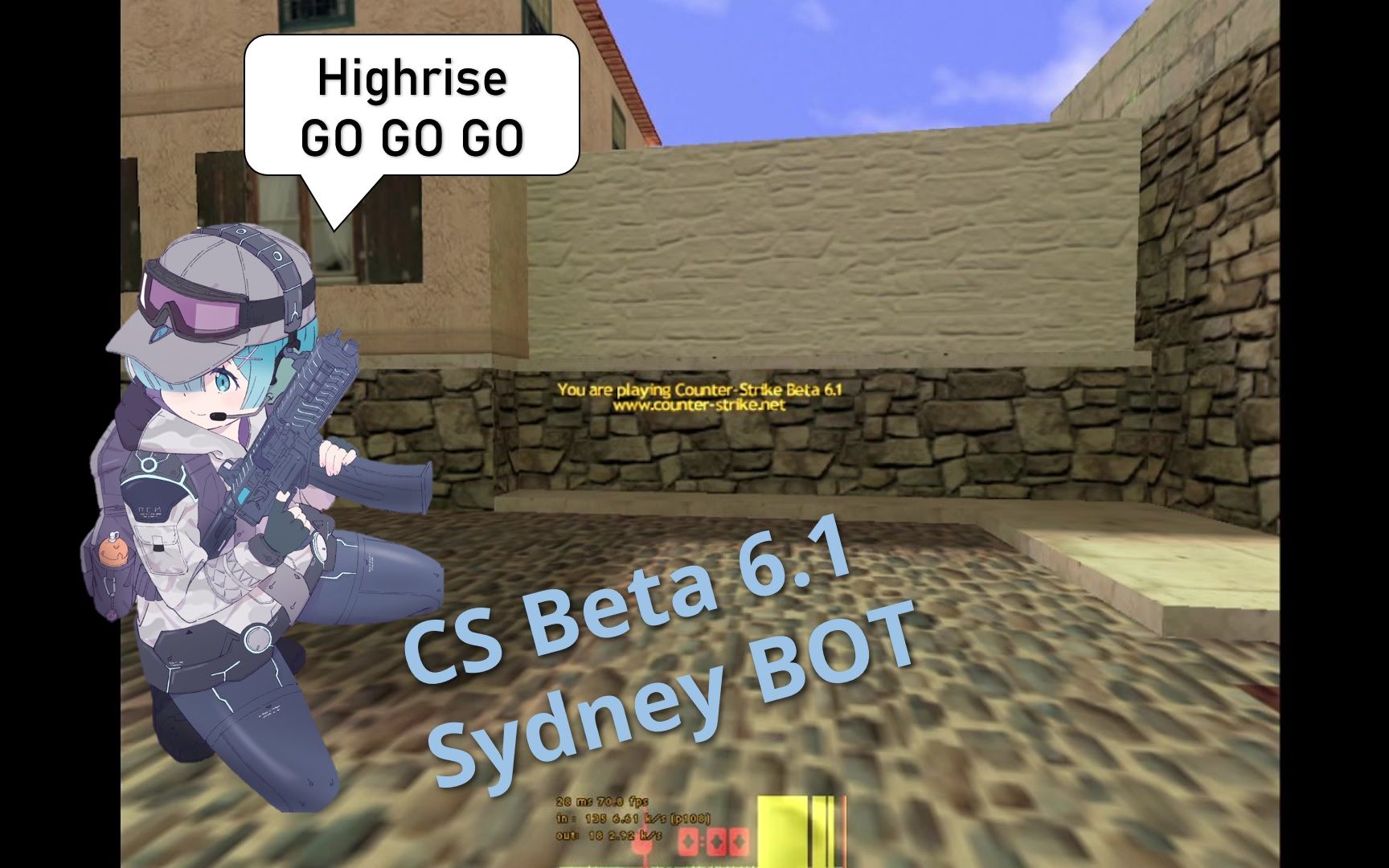 【Allenw阿伦王】CSbeta 6.1 悉尼 Highrise BOT 人机服，高ping外国站长也能照样打 😮_反恐精英