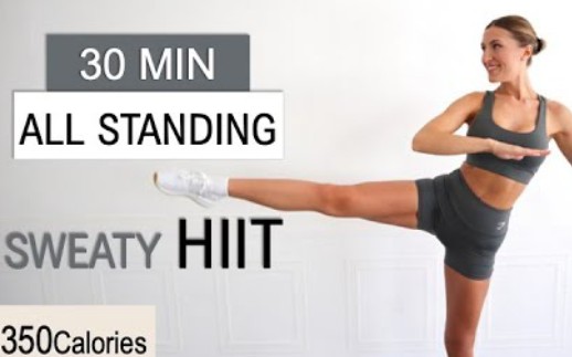 【Eleni Fit】30分钟350卡全程站立HIIT训练_哔哩哔哩_bilibili