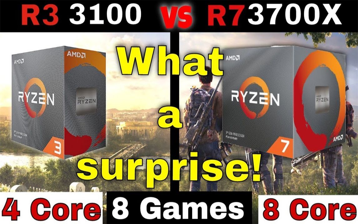 R3 3100 4.5Ghz vs R7 3700X 4.3Ghz CPU游戏性能测试对比（1080P分辨率，显卡为GTX 1650S） 60 ...