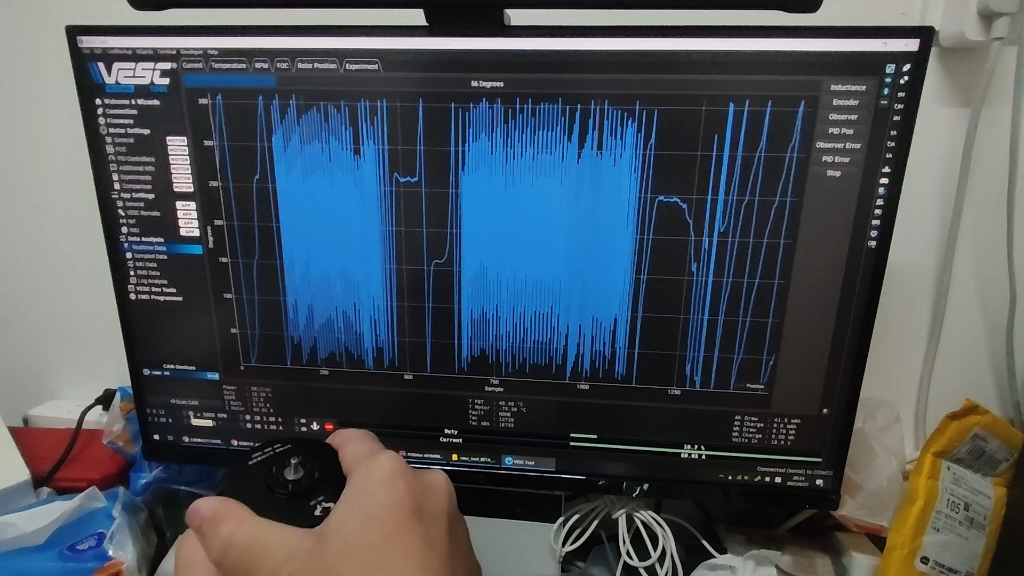 VESC 6.0固件 无感FOC 静音HFI体验（包含零速堵转）-axdz-axdz-哔哩哔哩视频