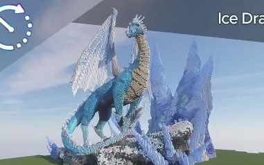 【MegRae】建造巨型冰龙|《我的世界》延时摄影_哔哩哔哩_bilibili