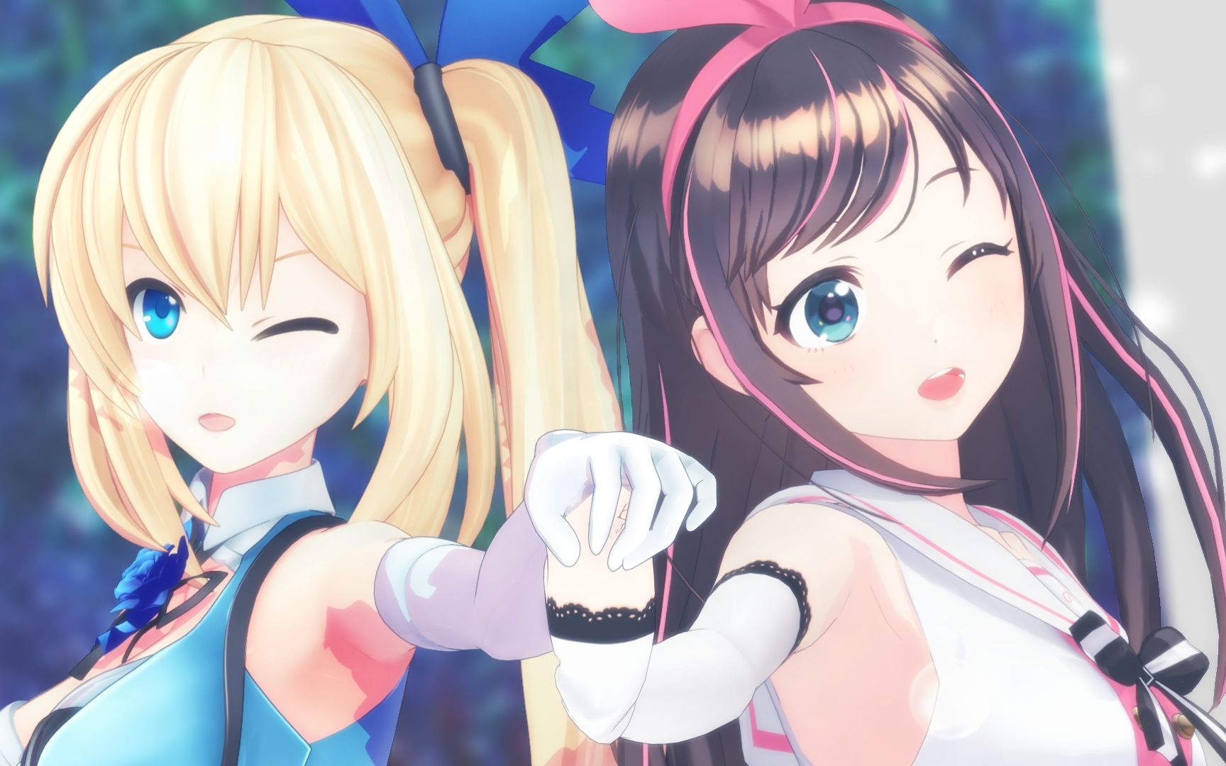 【MMD】『Dive to Blue』【Kizuna Ai＆Mirai Akari】_哔哩哔哩_bilibili