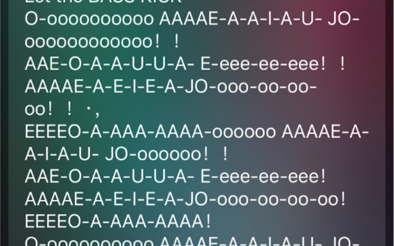 让Siri读O-oooooooooo AAAAE-A-A-I-A-U- JO-oooooooooooo！！_哔哩哔哩_bilibili