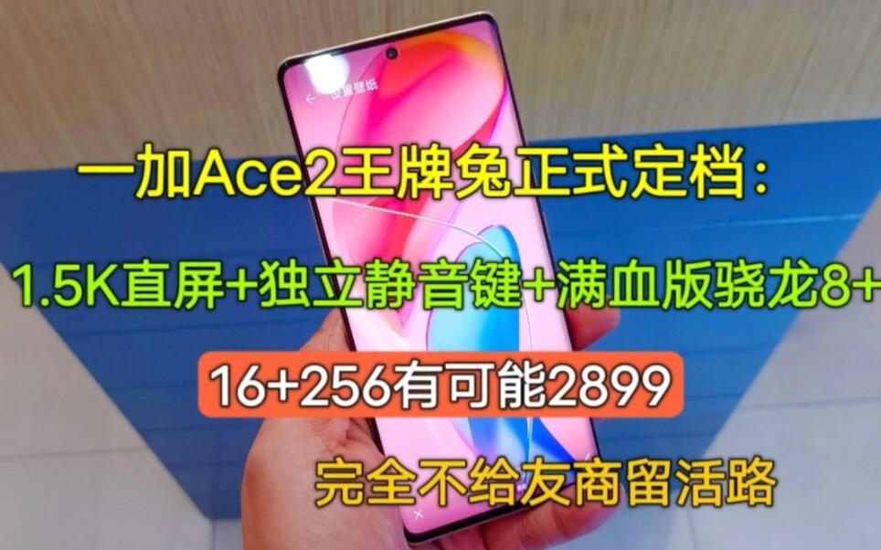 一加Ace2正式定档，1.5K曲屏+独立静音键+骁龙8+，不给友商留后路 - 哔哩哔哩