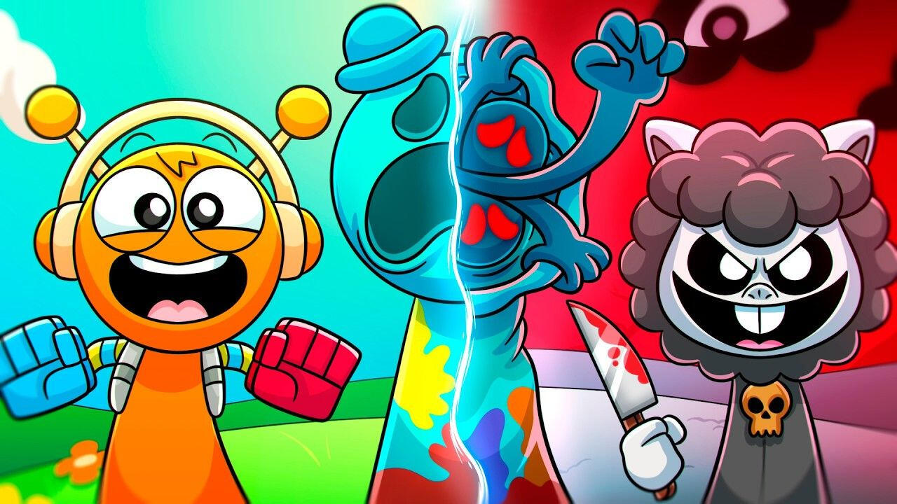 【GameToons】SPRUNKI 重制_POPPY游戏时间 4动画 - 哔哩哔哩