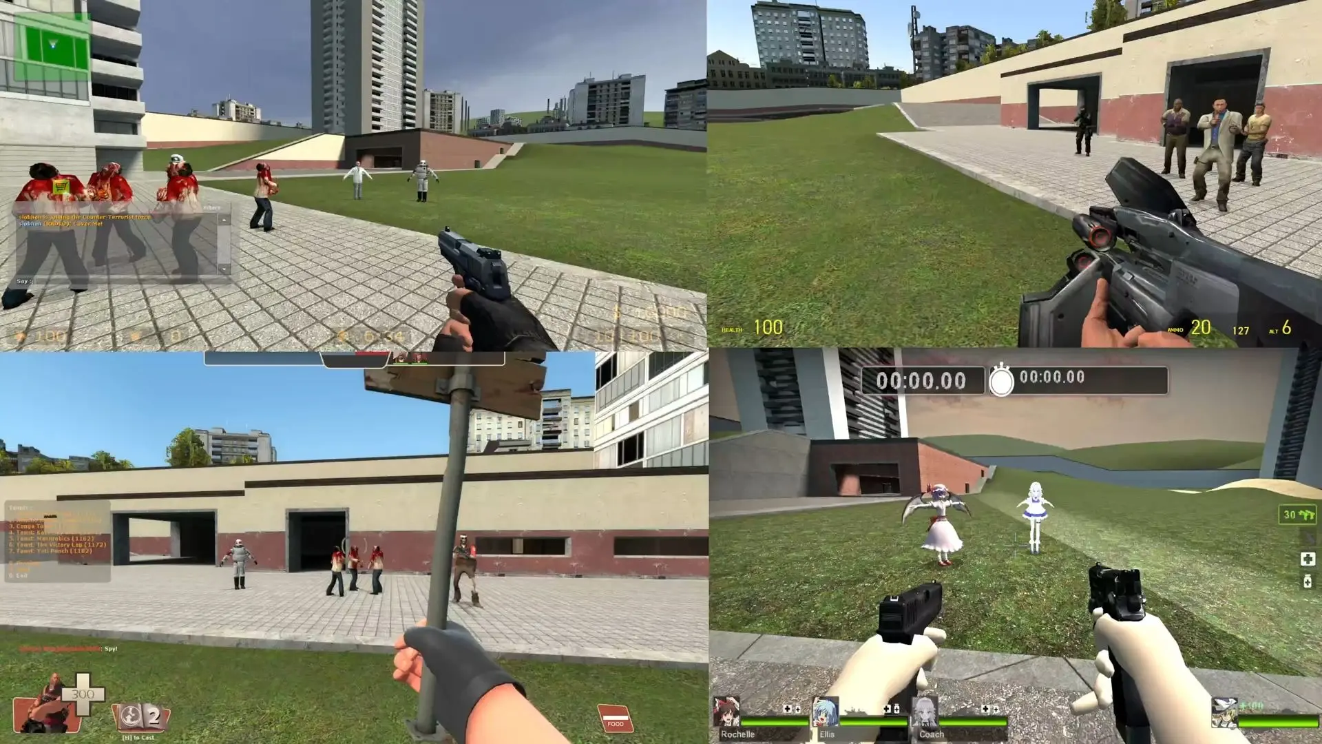 【TF2 + CSS + Gmod + L4D】跨游戏联机测试6_游戏热门视频