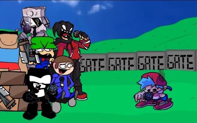 FNF - Insanity but every turn another character sings it_音游热门视频