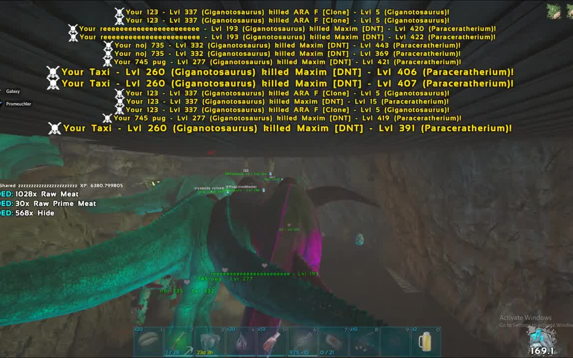 Ark Official PVP _ Dog Team 6 _ Meat Run_哔哩哔哩_bilibili