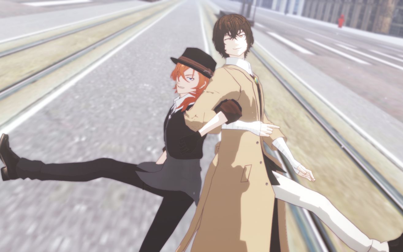 【BSD/MMD】 如果来世能再会 （新旧双黑的絶え間なく藍色）_哔哩哔哩_bilibili