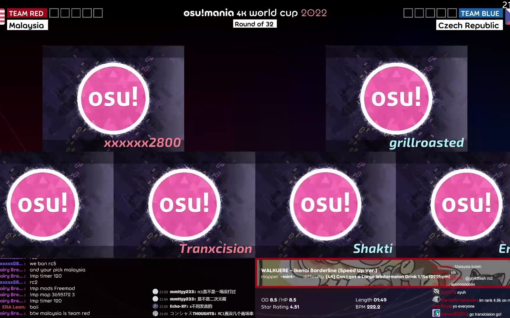 [osu!4k]MWC4K 2022 32强(马来西亚)vs(捷克)_哔哩哔哩_bilibili