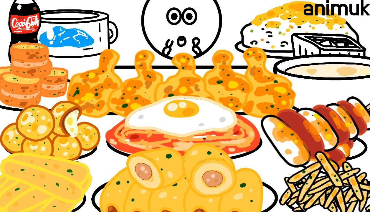 香甜可口的雞肉撒上黃色餅乾屑【治愈减压美食动画】-圆团是吃货animuk-圆团是吃货animuk-哔哩哔哩视频