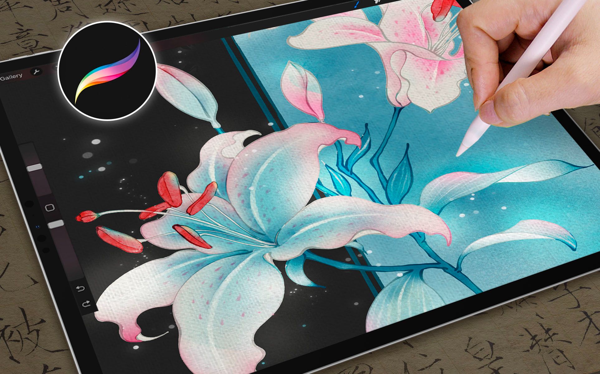 【Procreate教程】百合花｜新手入门不可错过的详细解说-茶子鱼插画-茶子鱼插画-哔哩哔哩视频