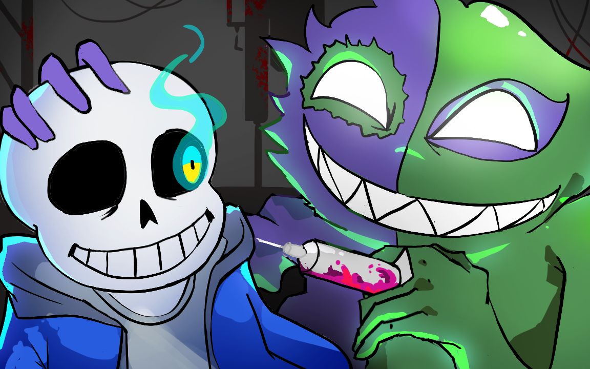 如果SANS遇到GARTEN OF BANBAN 4【Undertale与Garten of BanBan 4 动画 ...