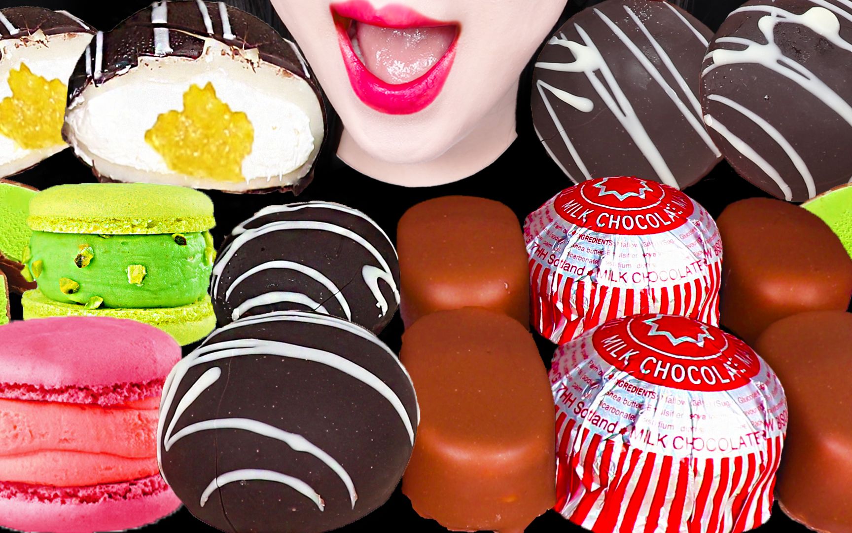 Jane ASMR CHOCOLATE MOCHI ICE CREAM EATING-JaneASMR-JaneASMR-哔哩哔哩视频