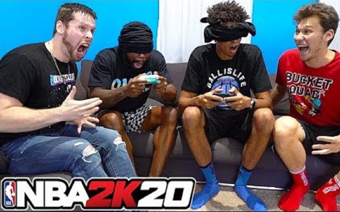 【NBA2K20】- Troydan：蒙眼2K挑战！！ (ft. CashNasty, Jesser, LSK)_哔哩哔哩_bilibili