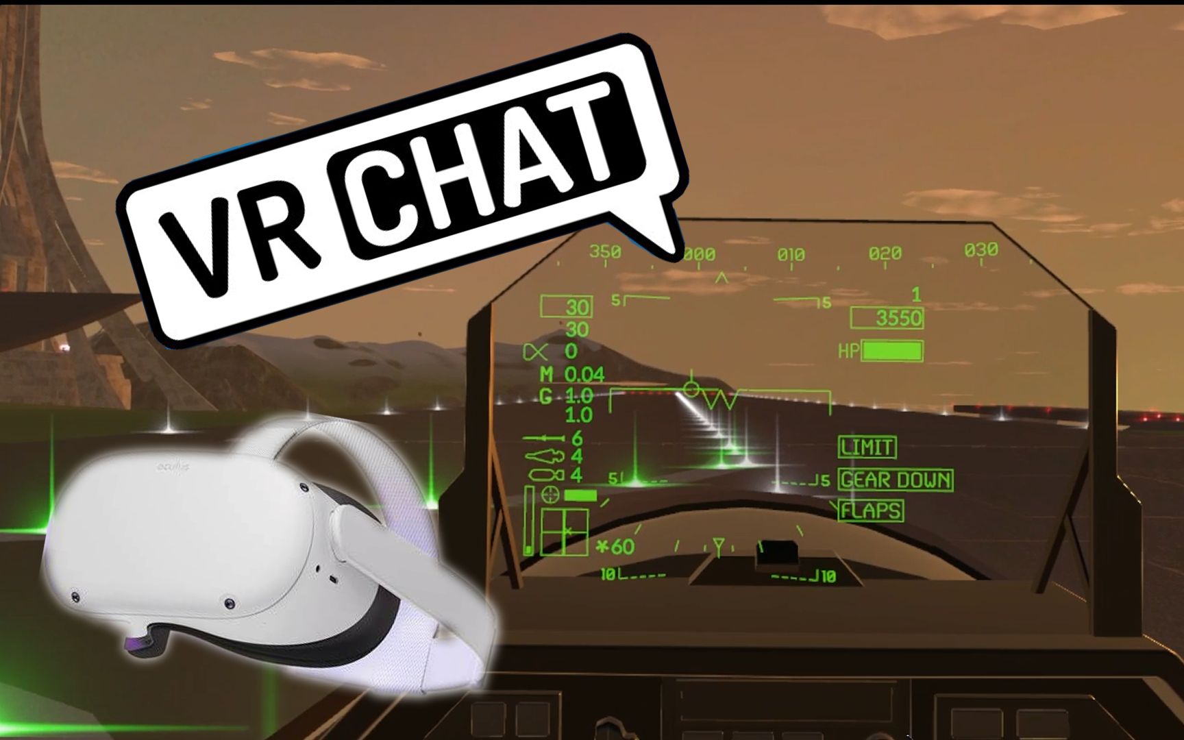 【VRchat】甚至可以开飞机_第一视角