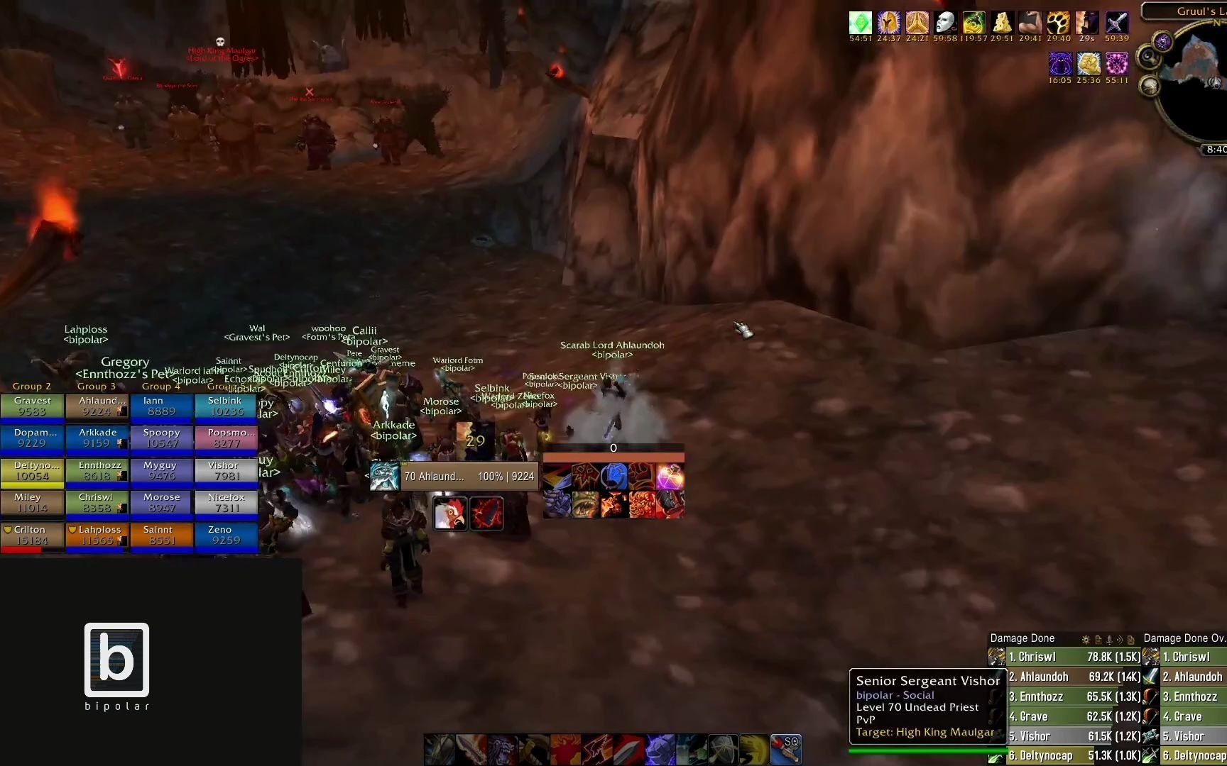 TBC KBZ 毛王之王 Ahlaundoh 的爆炸格鲁尔+玛瑟里顿_魔兽_第一视角