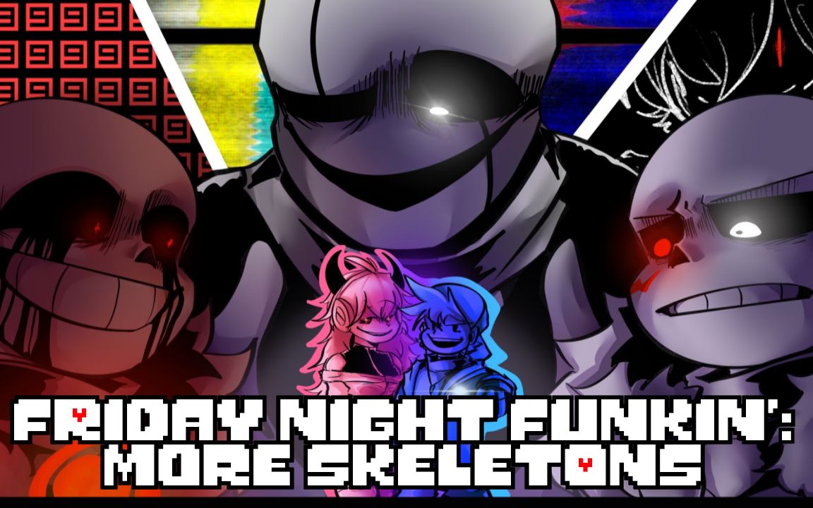 Friday Night Funkin':More Skeletons - 歌曲演示 : lethal deal_哔哩哔哩bilibili