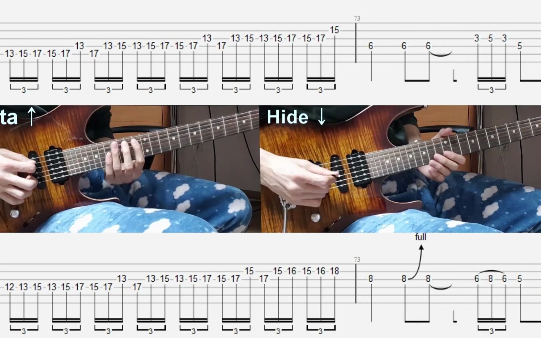 [TAB] X japan - longing Guitar solo_哔哩哔哩_bilibili
