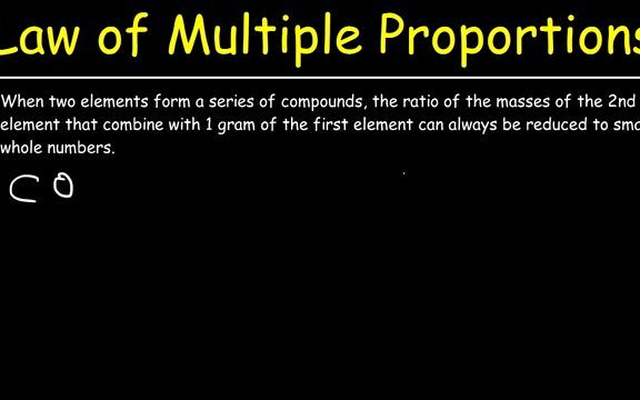 原子理论-3-Law of Multiple Proportions 倍比定律及练习_哔哩哔哩_bilibili