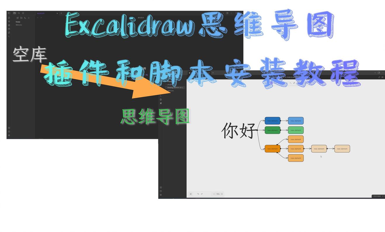 Obsidian Excalidraw思维导图 -- 插件和脚本安装与设置 - 哔哩哔哩