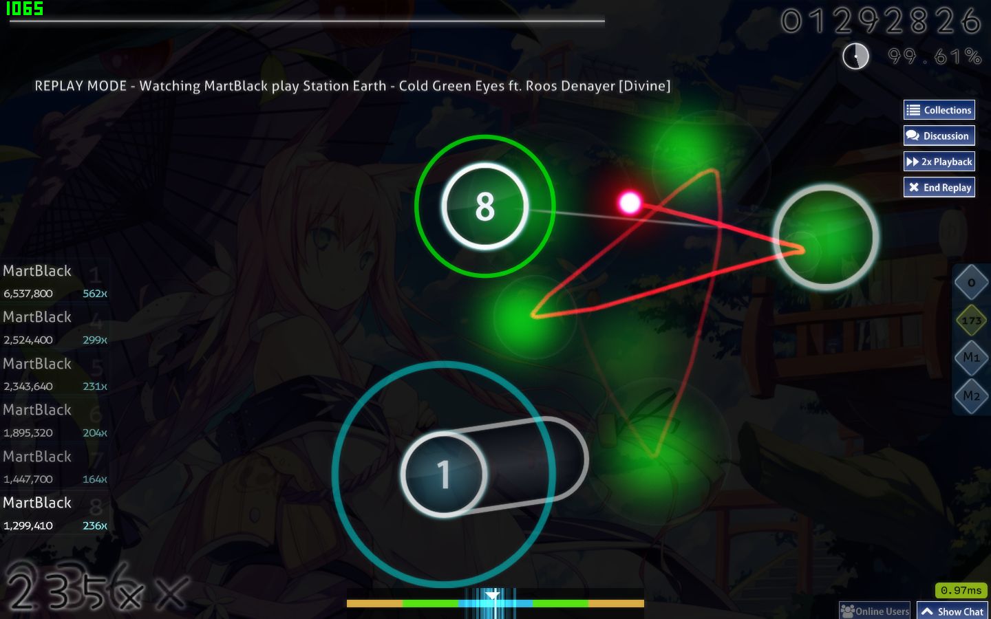 【OSU】Cold Green Eyes ft. Roos Denayer_哔哩哔哩_bilibili