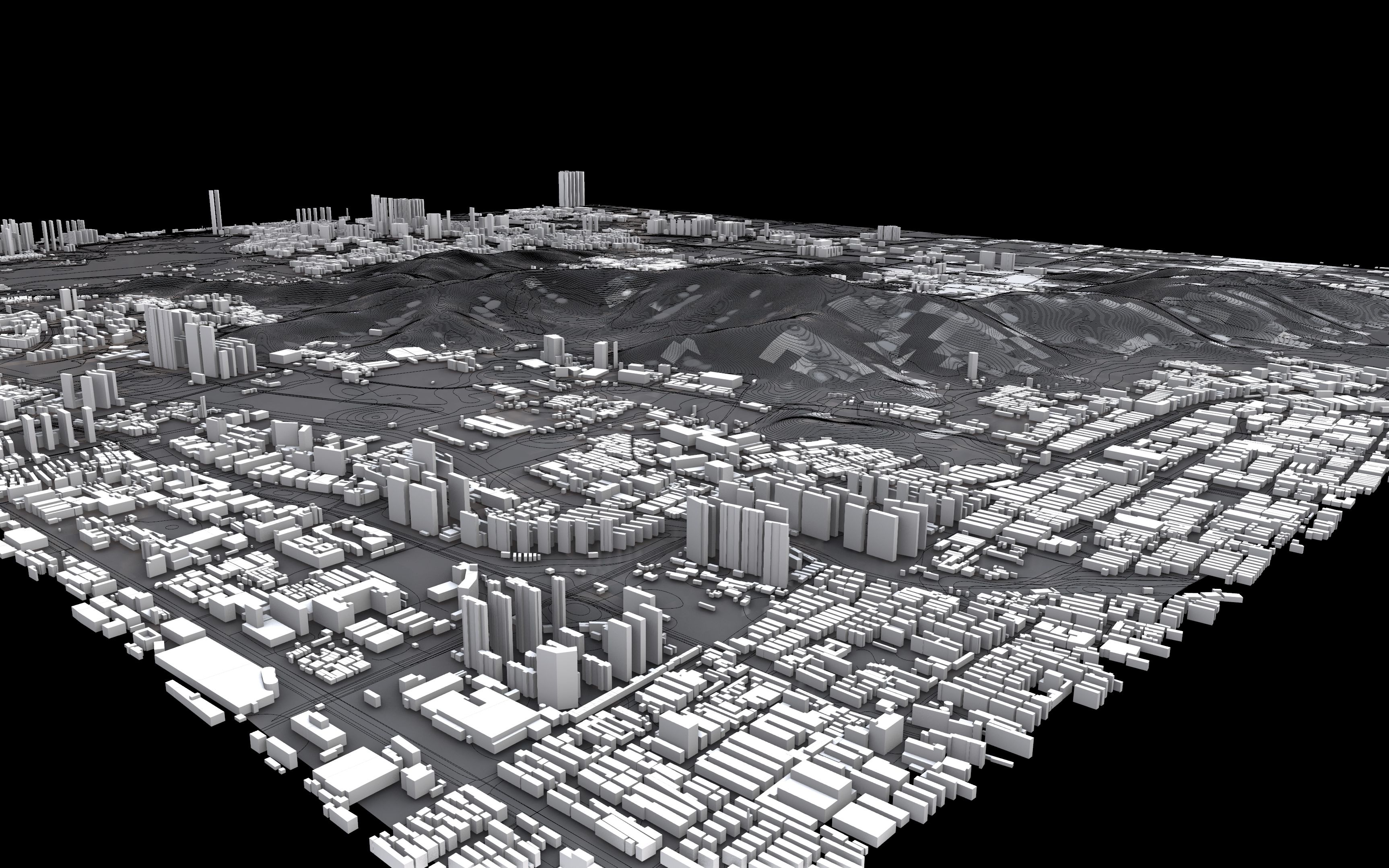 grasshopper#城市建模#基于真实建筑和高程#城市依附于地形_哔哩哔哩_bilibili