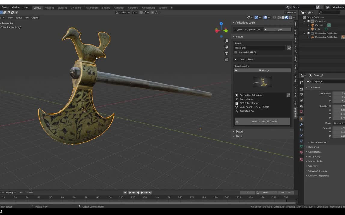 Blender 2.8 Sketchfab 插件 免费模型一键下载_哔哩哔哩_bilibili