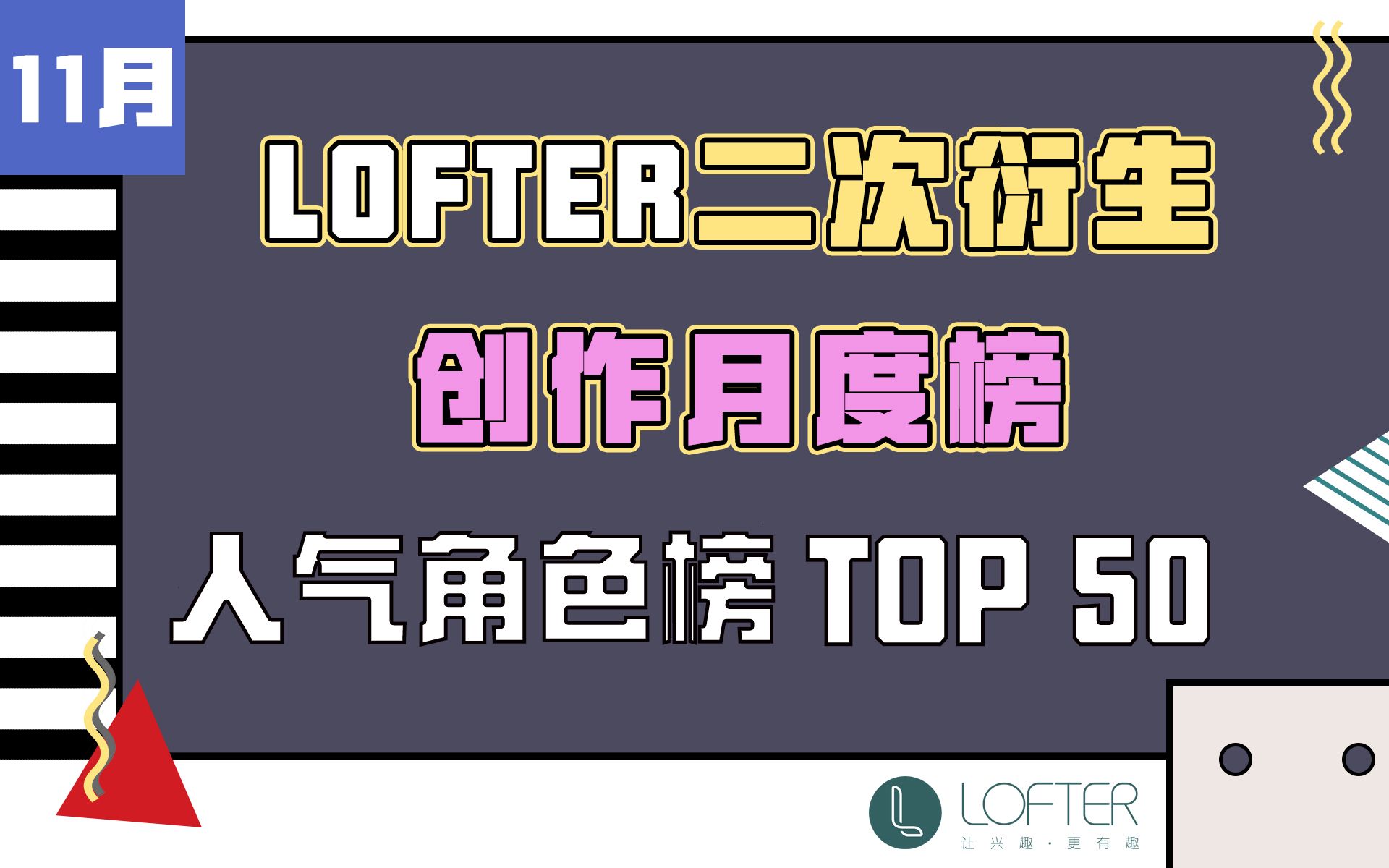 【排行】LOFTER独家|11月人气角色排行TOP50_哔哩哔哩_bilibili