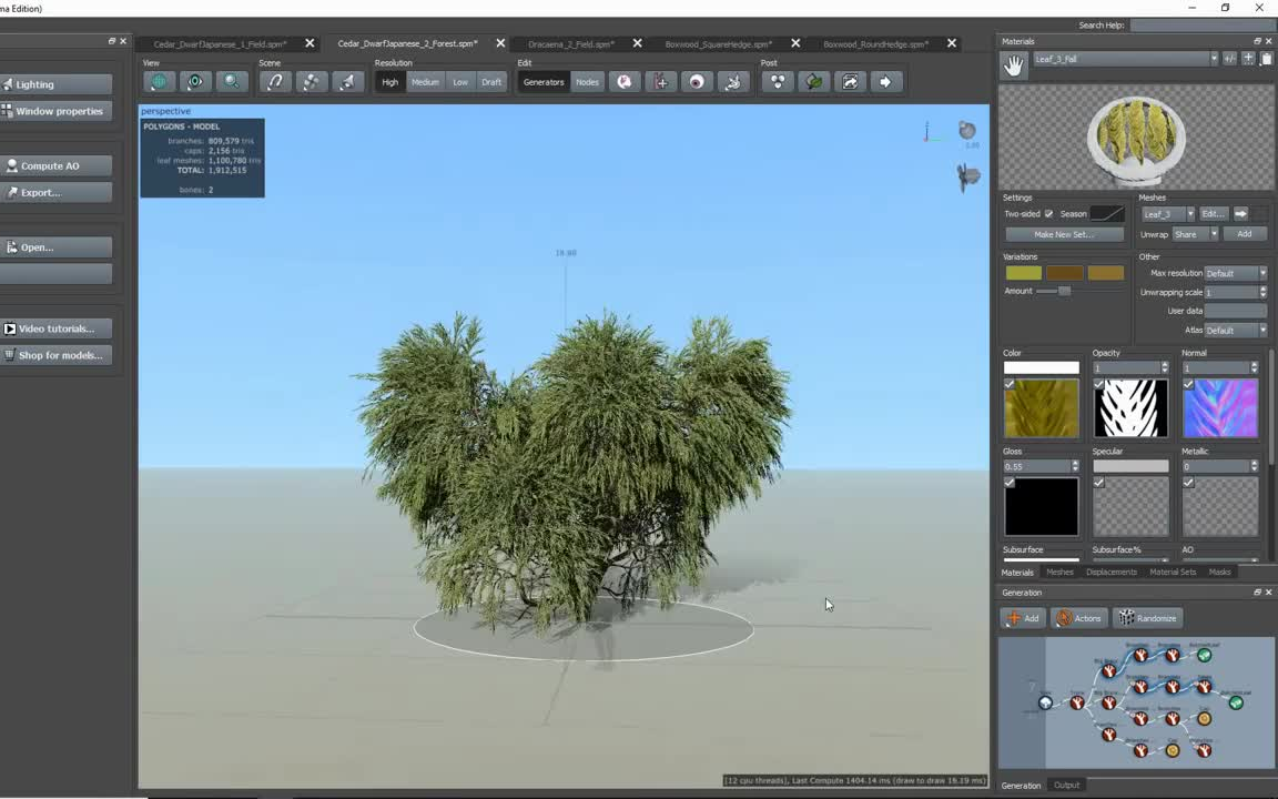 【Speedtree专门为树木打造的三维建模工具/非常逼真的创建出树木的模型/系统教程】 - 哔哩哔哩
