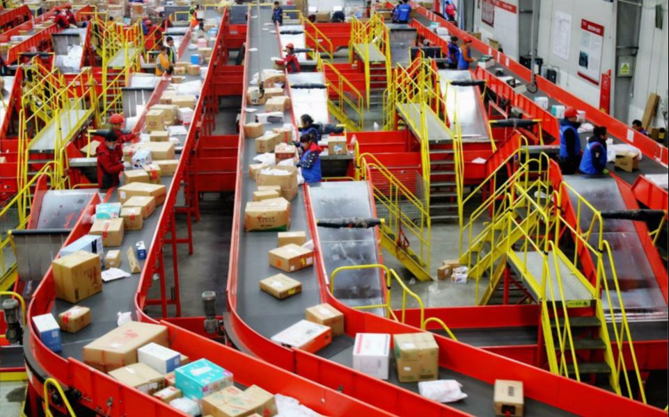 双十一用这样的快递分拣设备，物流会不会更快一点呢？_哔哩哔哩_bilibili