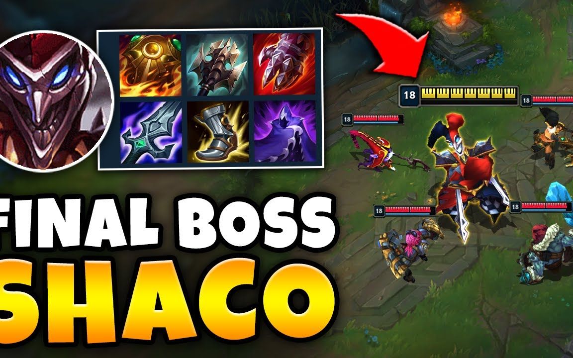 FINAL BOSS SHACO LAUGHS WHILE TANKING YOUR TEAM!! - Pink Ward Shaco_哔哩哔 ...