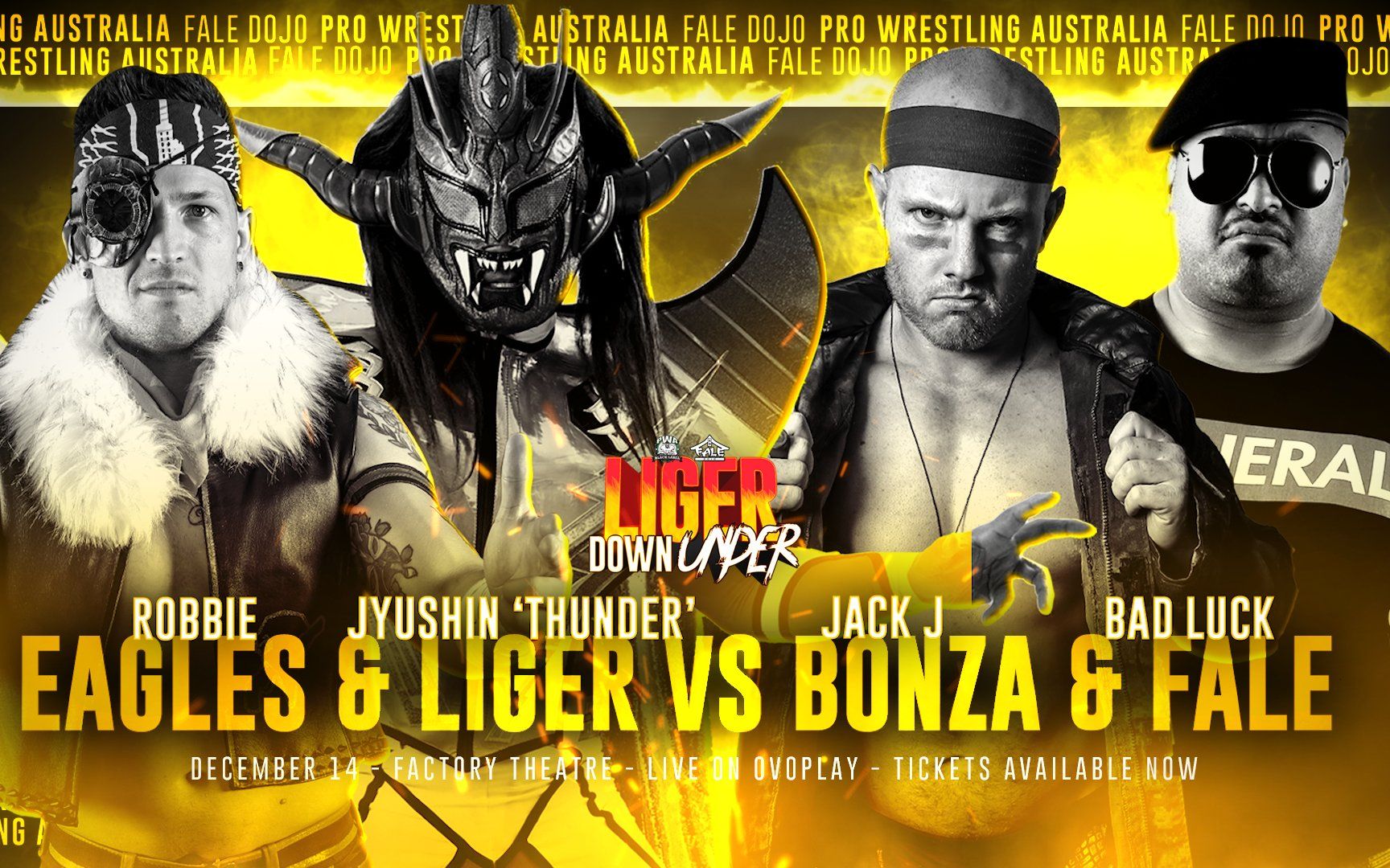 【PWA Black Label】Liger Down Under 2019.12.14：兽神莱卡、罗比伊尔戈斯 vs. BLF、Jack ...