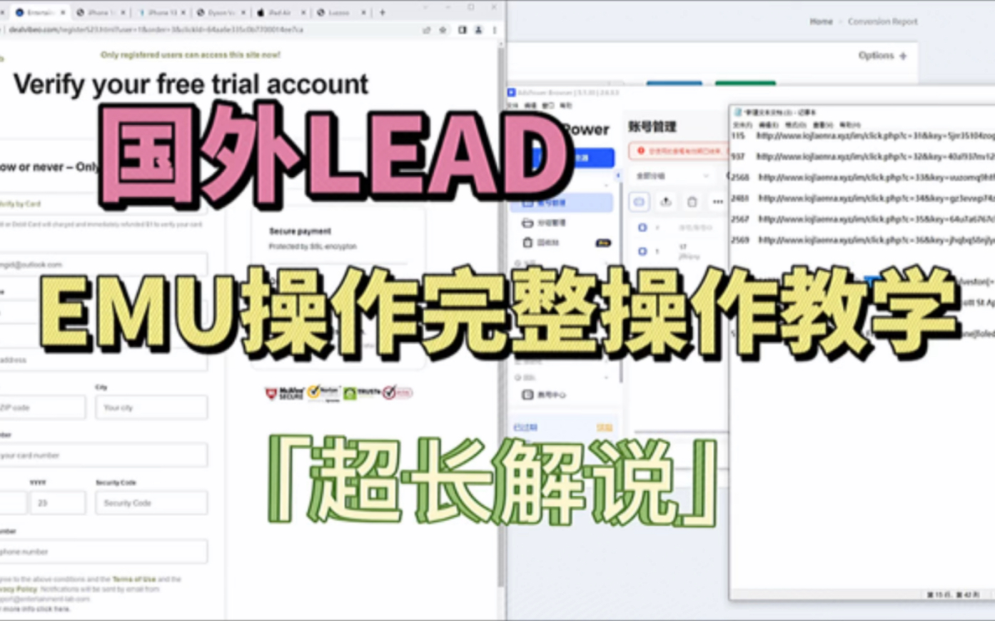 国外lead｜国外广告联盟EMU操作完整操作教学视频（无删减） - 视频下载 Video Downloader