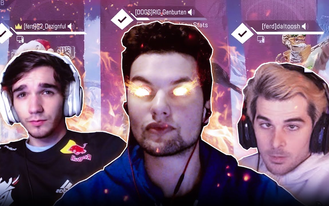 【Apex/Genburten】手柄神阵容 高分段乱杀_网络游戏热门视频