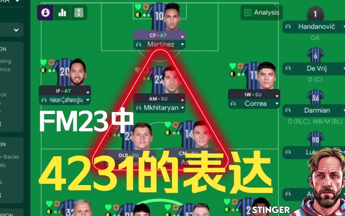 FM23如何表达自己的战术意图（以4231示例） - 哔哩哔哩
