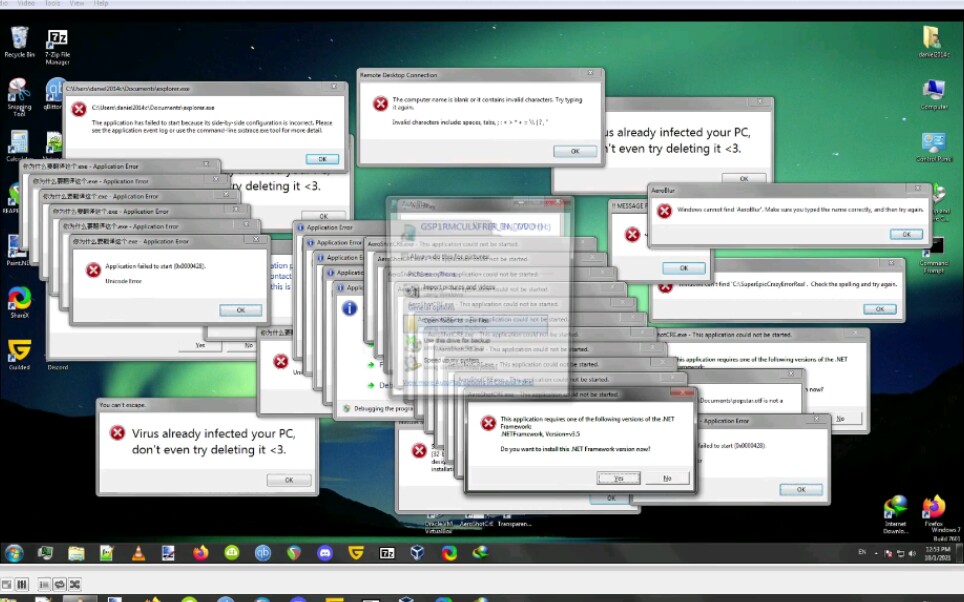 Windows 7 Crazy Error