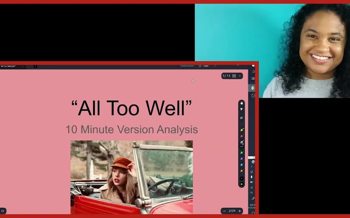 Taylor Swift十分钟版本all too well歌词赏析来啦【中英双字】_哔哩哔哩_bilibili
