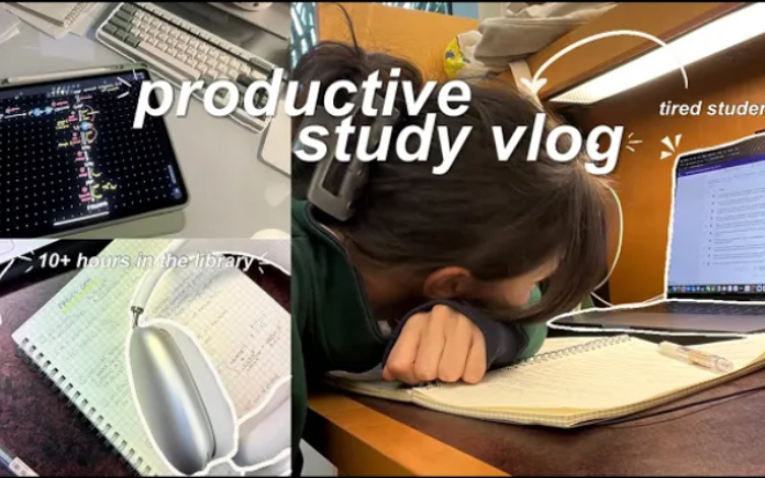 STUDY VLOG｜美国女生Lani Pliopa｜富有成效的学习博客 | 医学预科学生_哔哩哔哩_bilibili