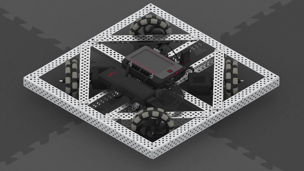 VEX EDR X型全向动力传动系统示例_哔哩哔哩_bilibili