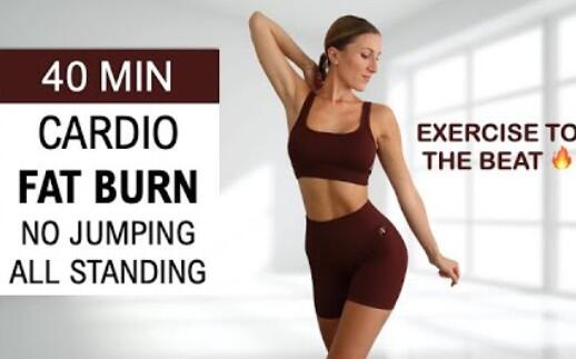 【Eleni Fit】站立无跳跃！40分钟跟随节奏有氧燃脂训练//快乐居家减肥 - 哔哩哔哩