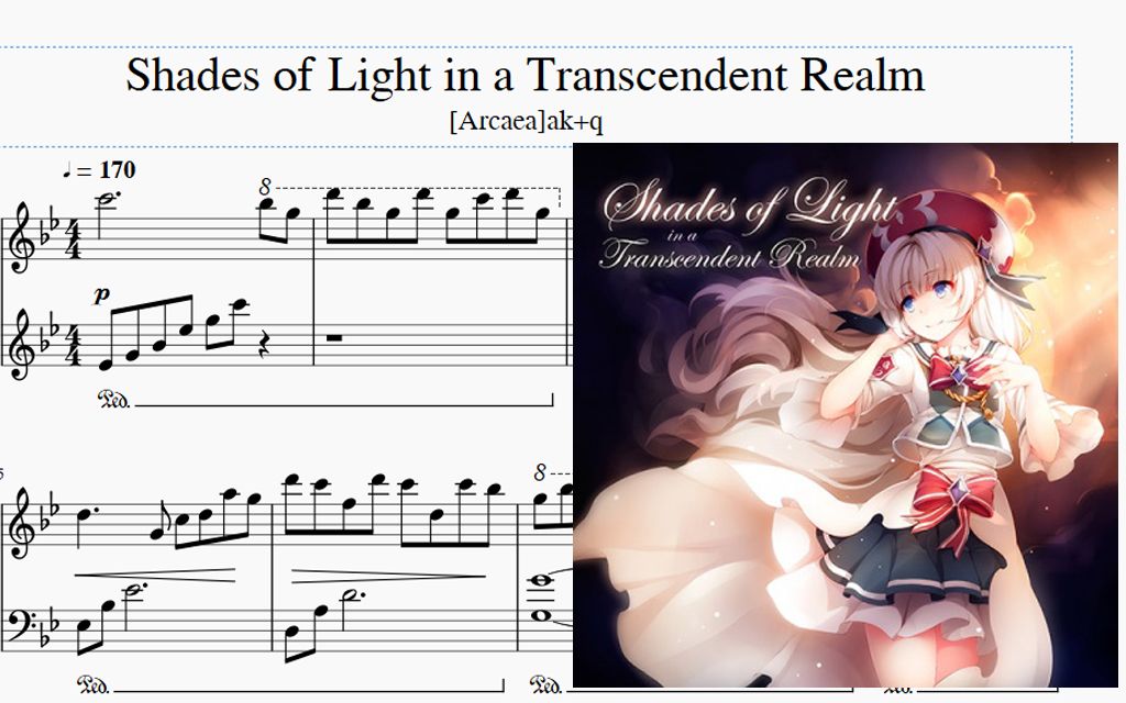 【钢琴谱】Shades of Light in a Transcendent Realm_哔哩哔哩_bilibili